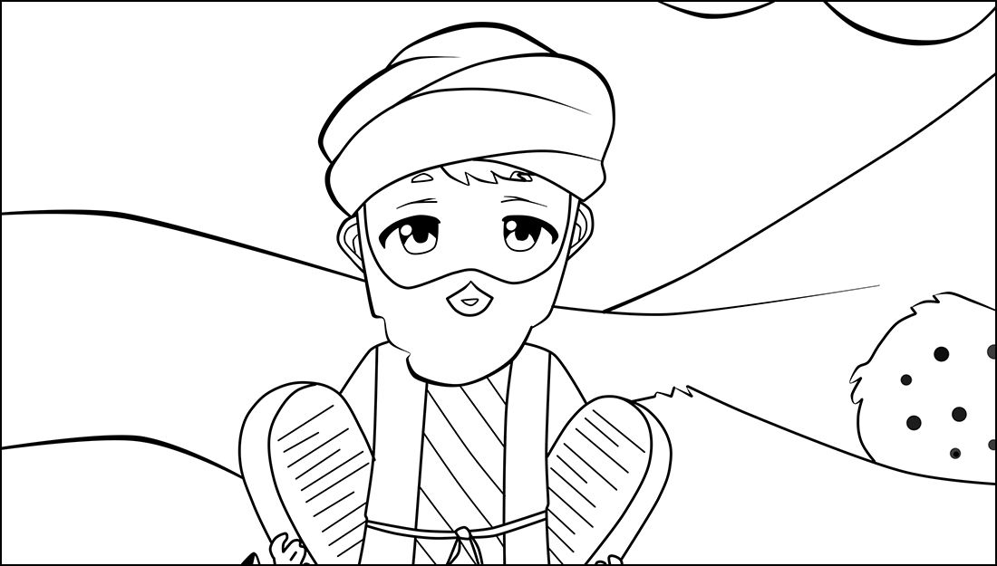 moses on mount sinai coloring page
